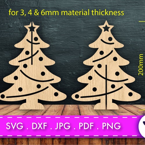 Christmas Tree Template Pattern for Laser Cnc Vector - Etsy