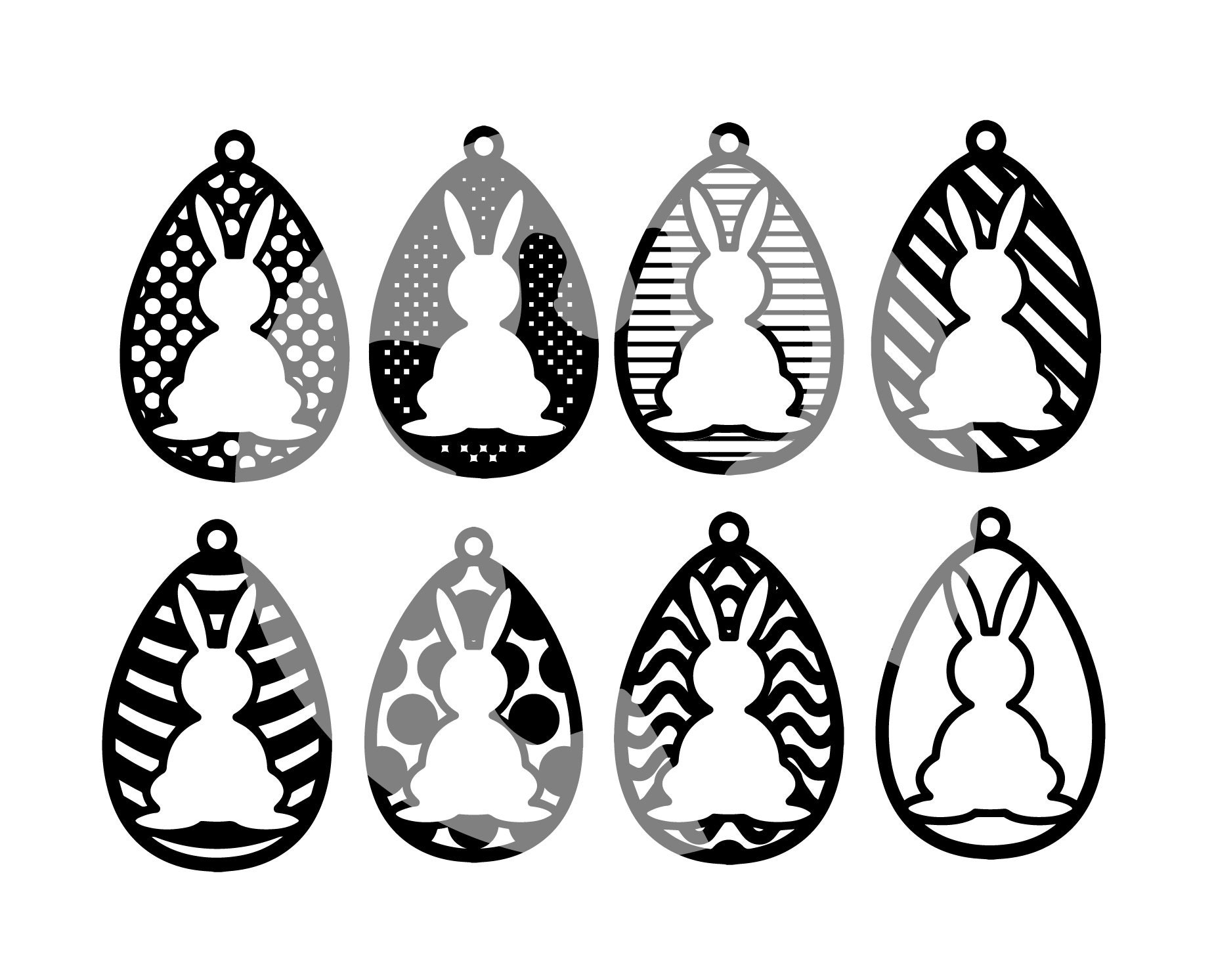 Easter Eggs SVG Easter Hanging Ornaments SVG Easter Laser Cut - Etsy