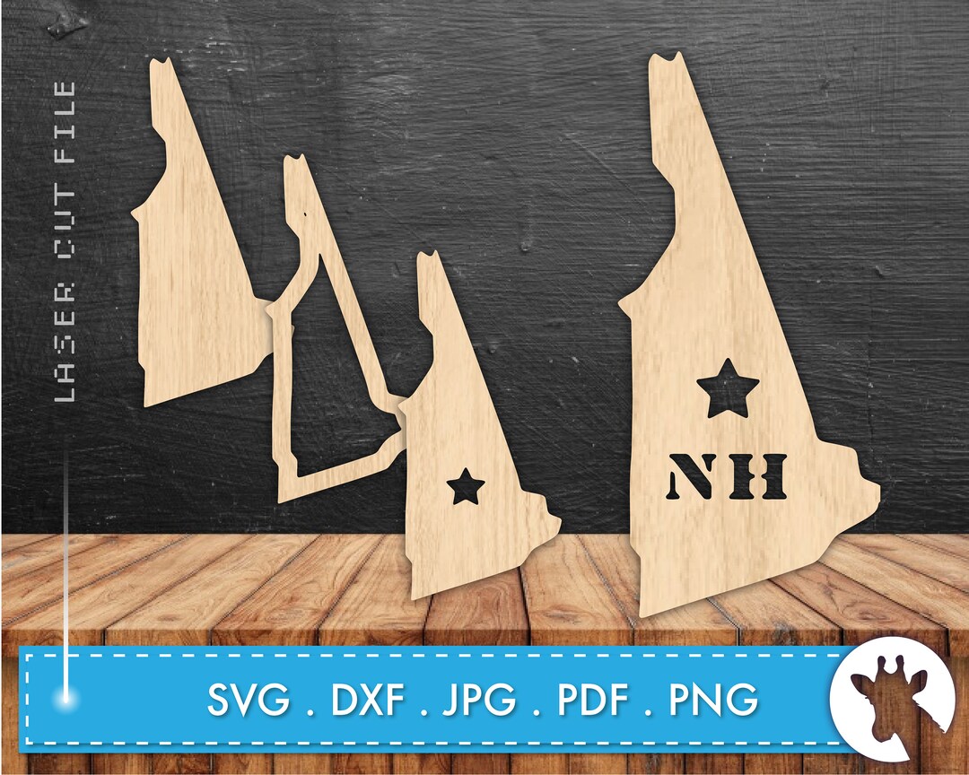 NEW HAMPSHIRE State Svg NH Home State Dxf Laser Cut Digital Files Cnc ...