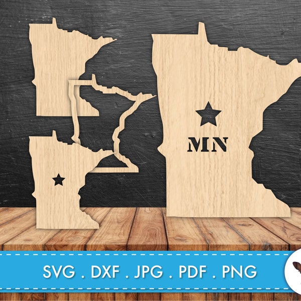 Mn State Silhouette - Etsy