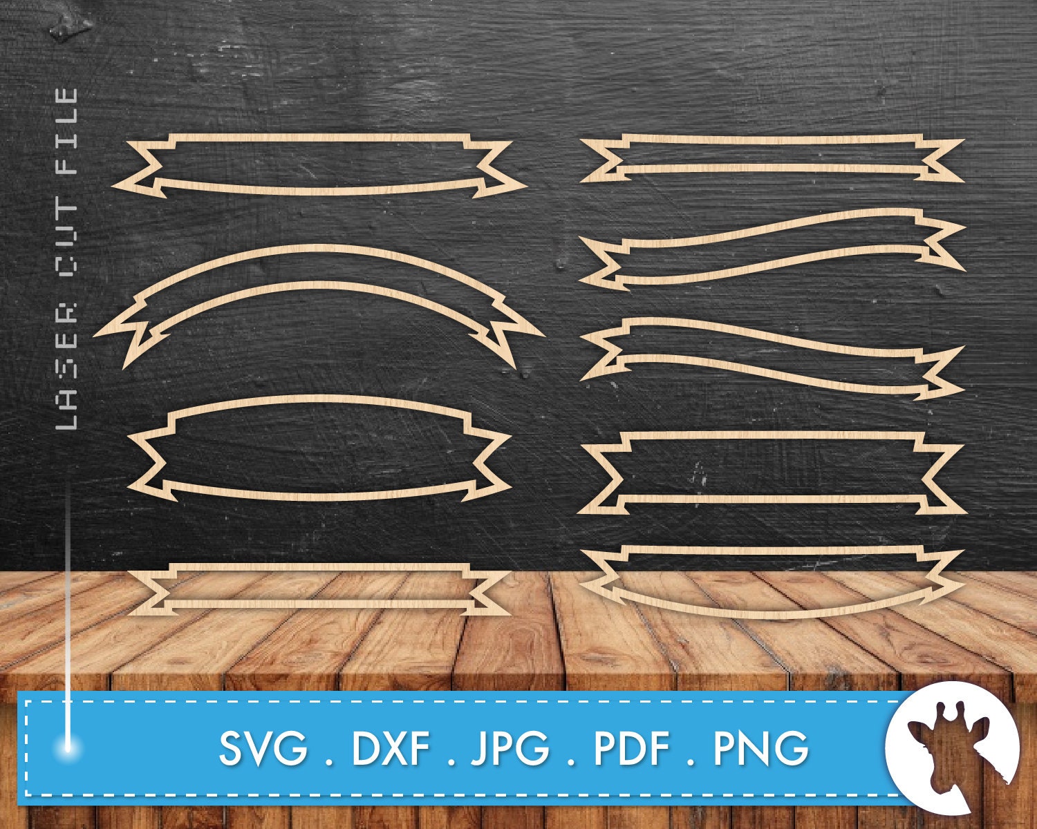 Banner SVG Files Banners SVG CNC Files for Wood Paper Cut Template ...