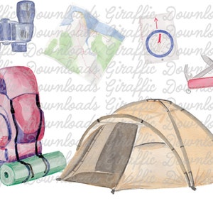 Travel Clip Art Camping Clipart Summer Clipart Mountain | Etsy