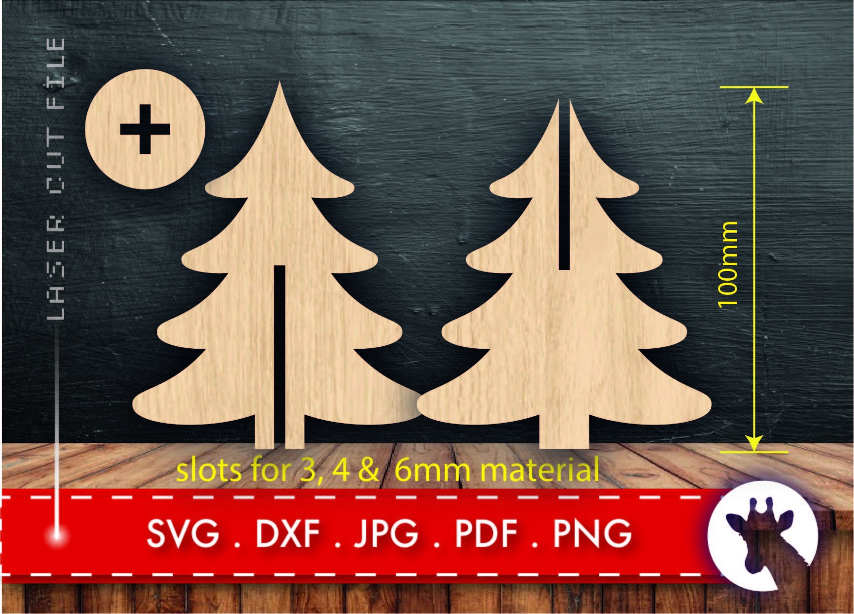 3D 4in árbol de Navidad independiente DXF & SVG fácil cortador - Etsy ...