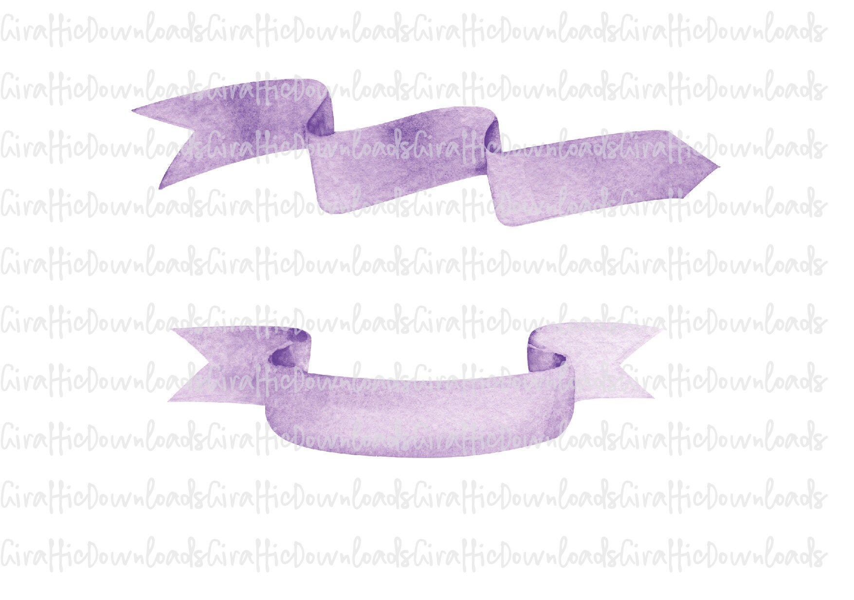 Watercolour Banner Clipart Watercolor Banner Clipart Swash - Etsy