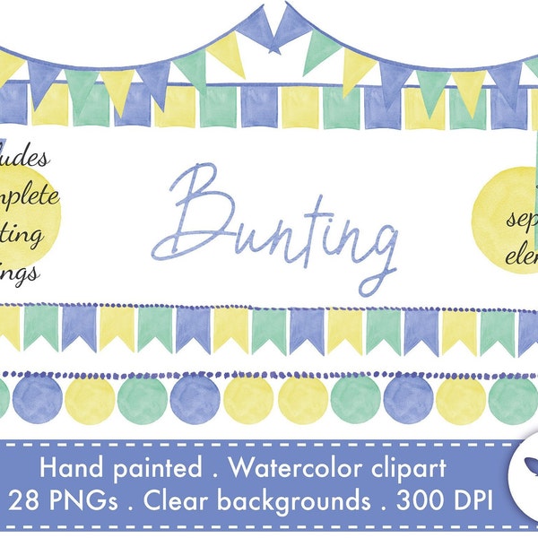 Bunting Clip Art - Etsy