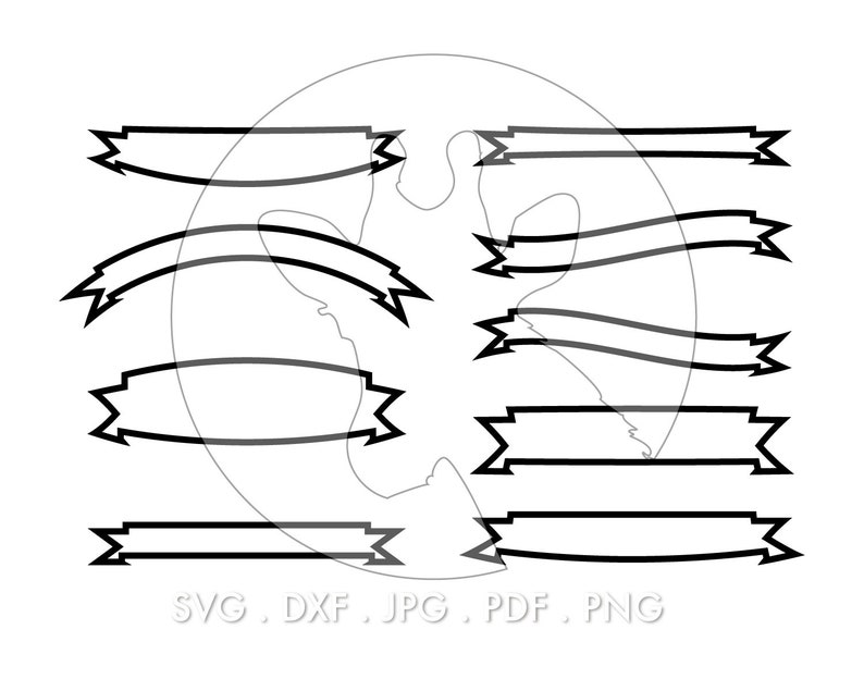 Banner SVG Files Banners SVG CNC Files for Wood Paper Cut Template ...