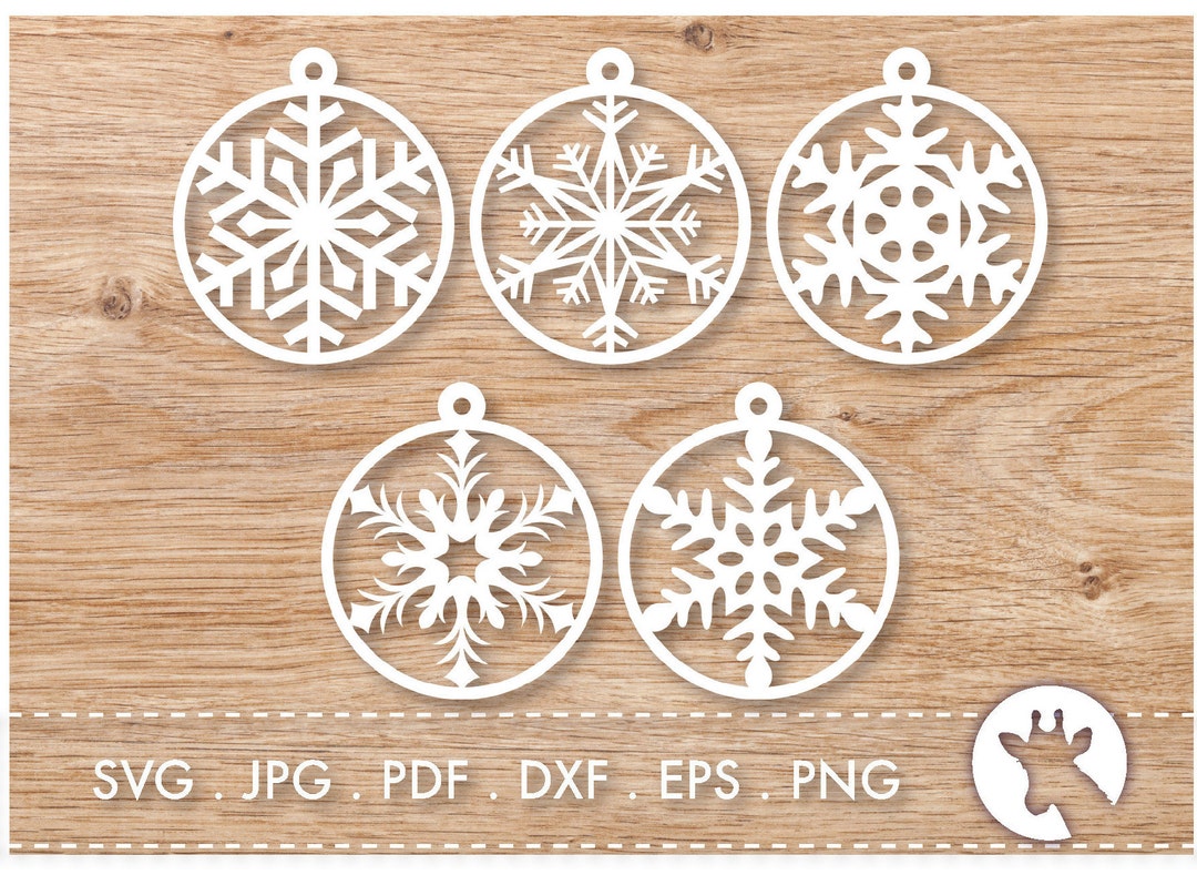 Adornos navideños SVG Navidad SVG Bundle Snowflakes SVG - Etsy España