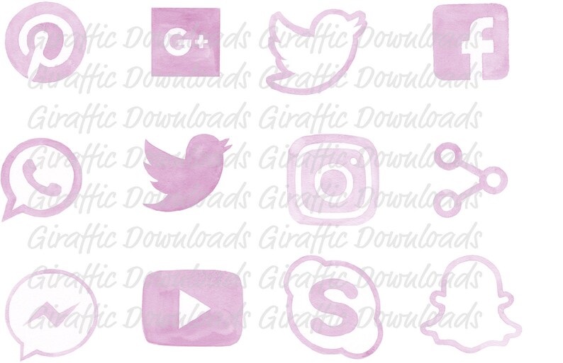 Social Media Clipart Blog Icons Website Icons Instagram - Etsy