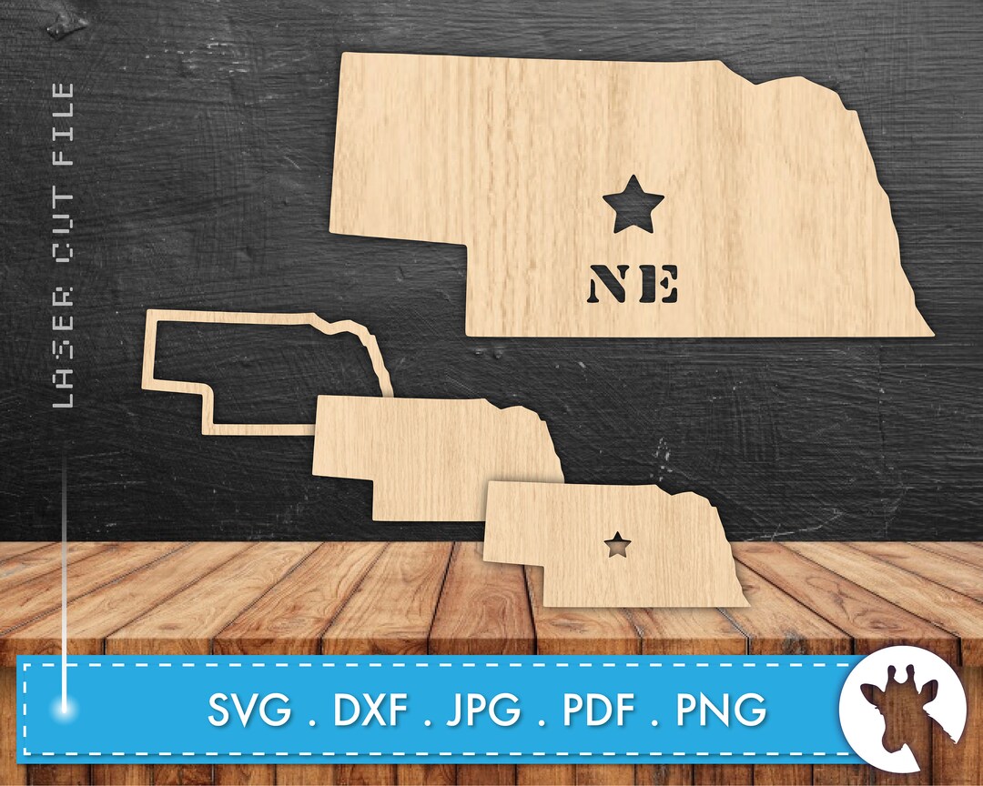 NEBRASKA STATE Svg NE Home State Dxf Laser Cut Digital Files Cnc Router ...