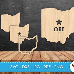 OHIO STATE Svg OH Home State Dxf Laser Cut Digital Files Cnc Router ...