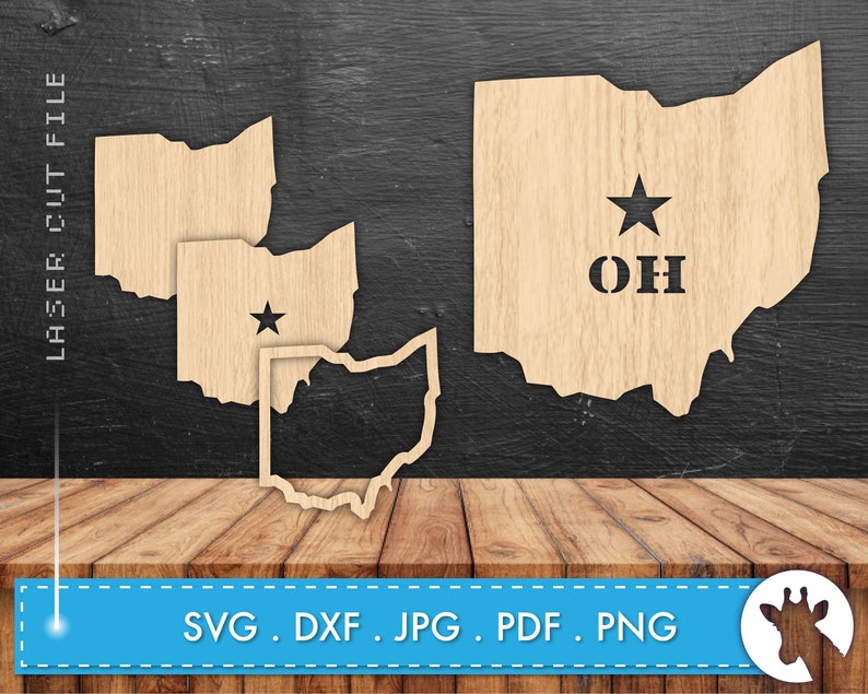 OHIO STATE Svg OH Home State Dxf Laser Cut Digital Files Cnc - Etsy