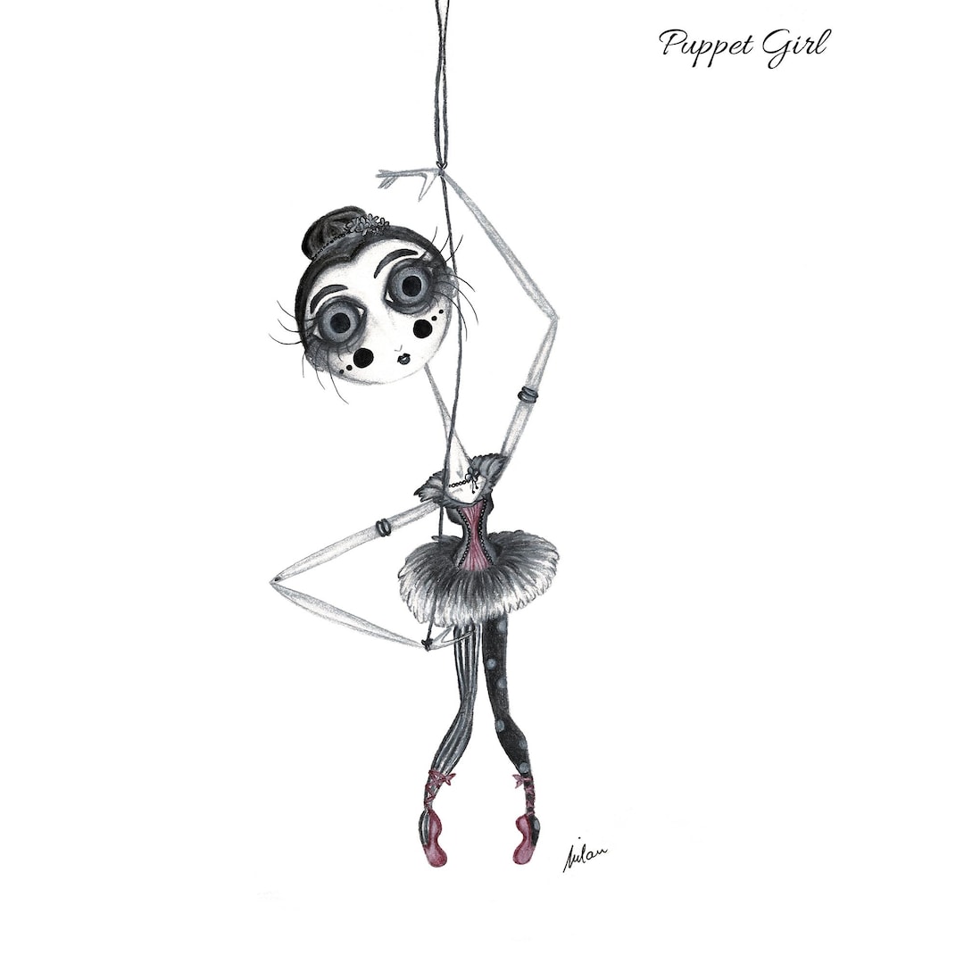 Puppet Girl Gothic Wall Art Dark Puppet, Gothic Print - Etsy