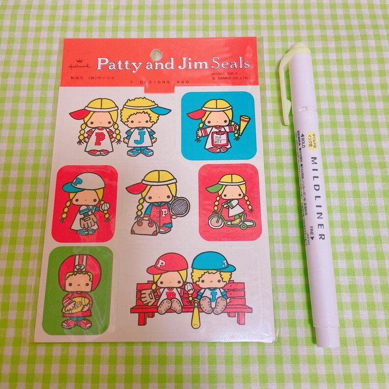 Vintage Sanrio Characters Patty and Jimmy Sticker Sheet - Etsy