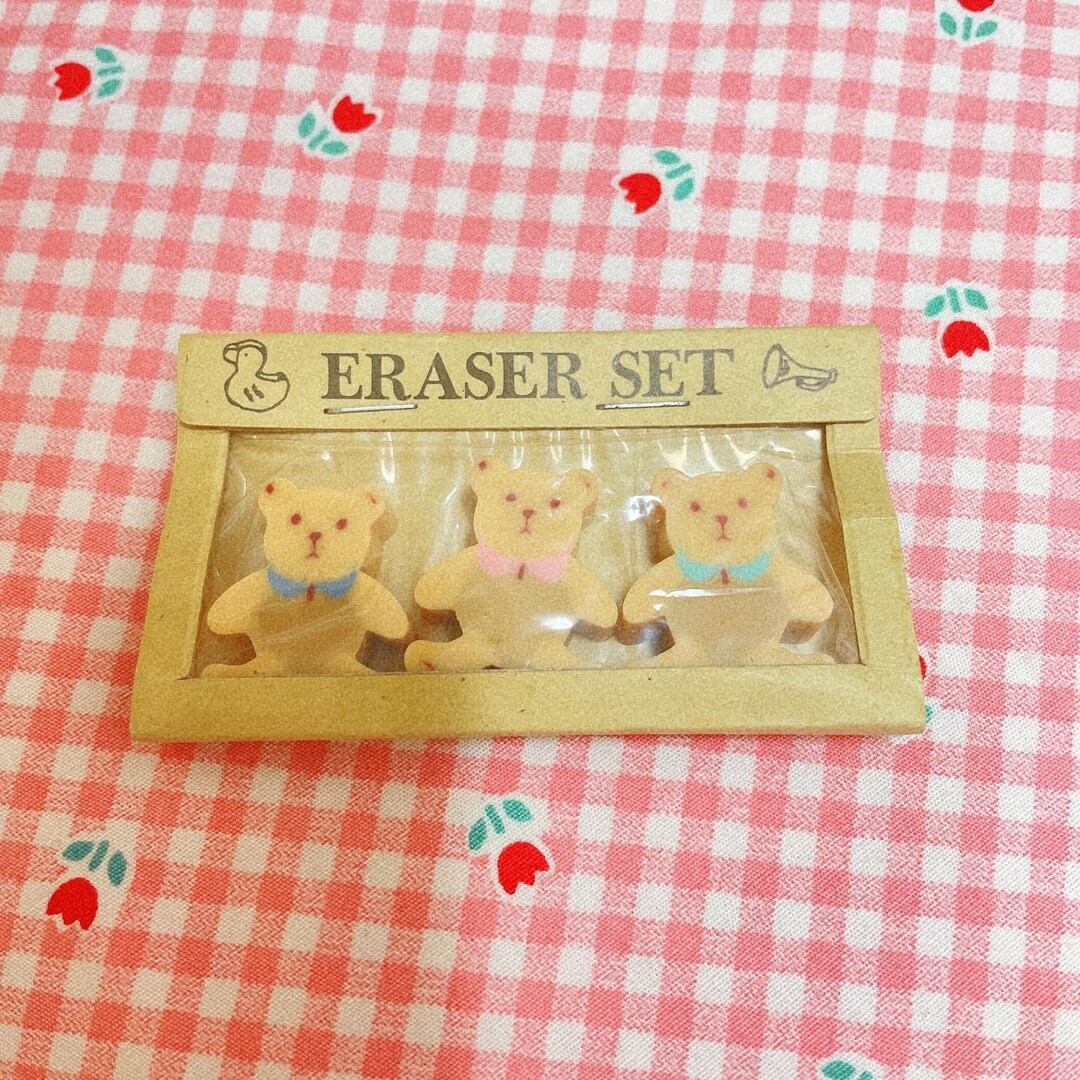 Vintage Sanrio Bear Holly's Bear Eraser Vintage Sanrio Stationery Cute ...