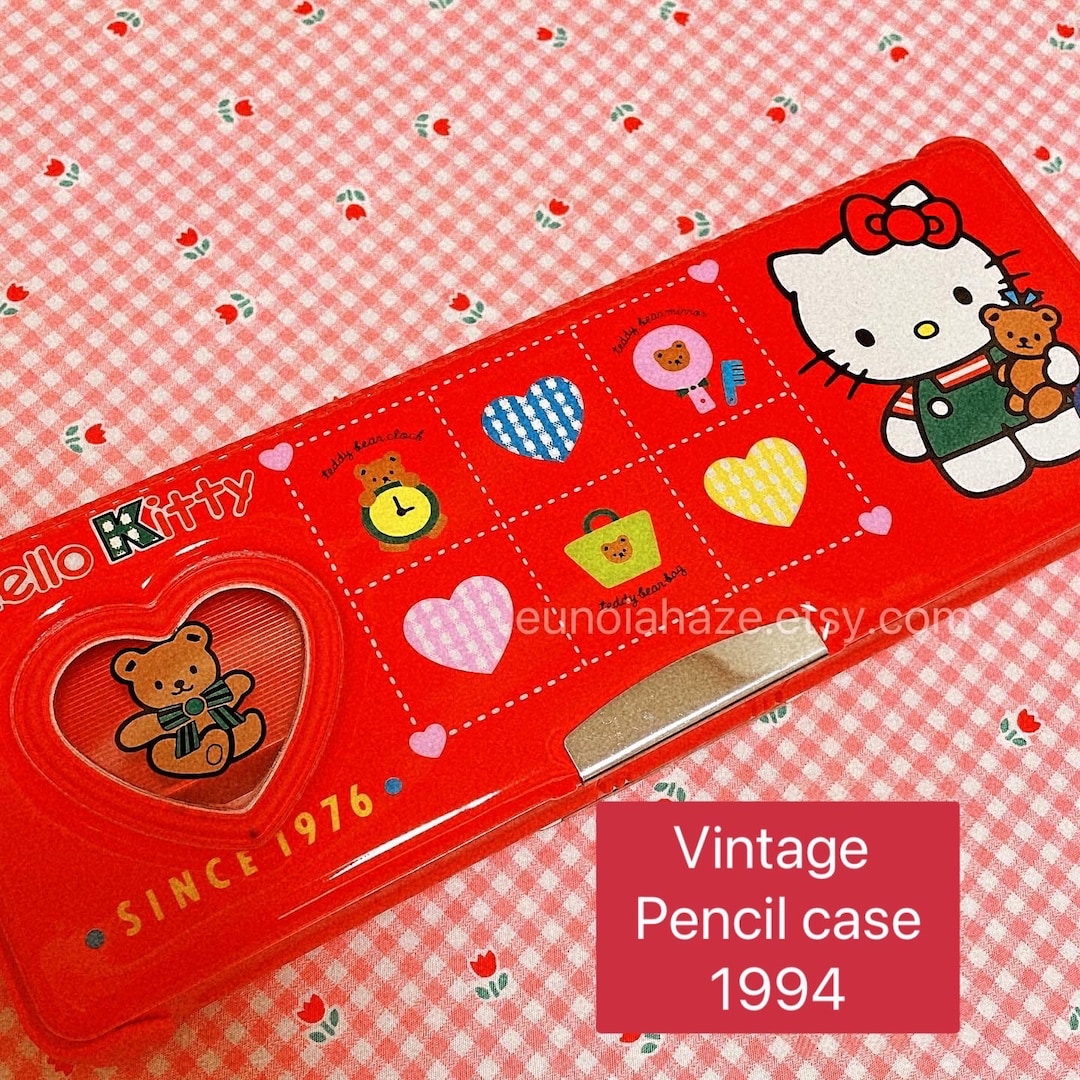 Vintage Hello Kitty Magnetic Pencil Case '90w Vintage Sanrio Stationery ...