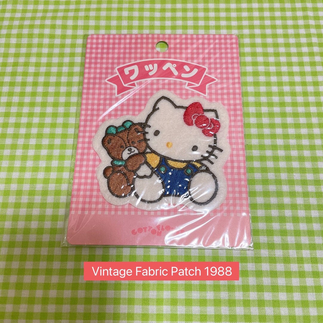 Vintage Hello Kitty Embroidered Fabric Patch Retro Sanrio Tiny Chum ...