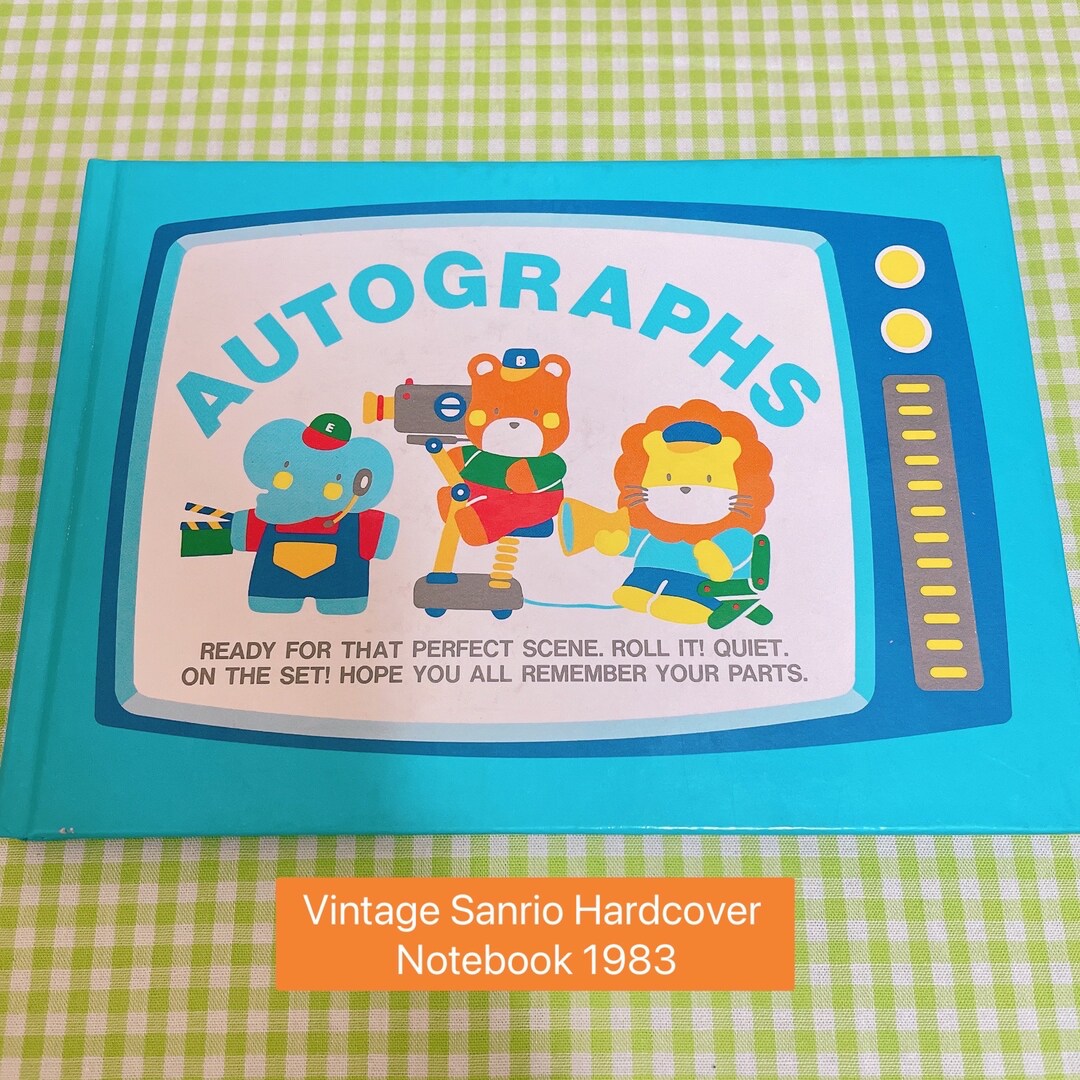 Vintage Sanrio Television Van Hardcover Autograph Notebook Old Sanrio ...