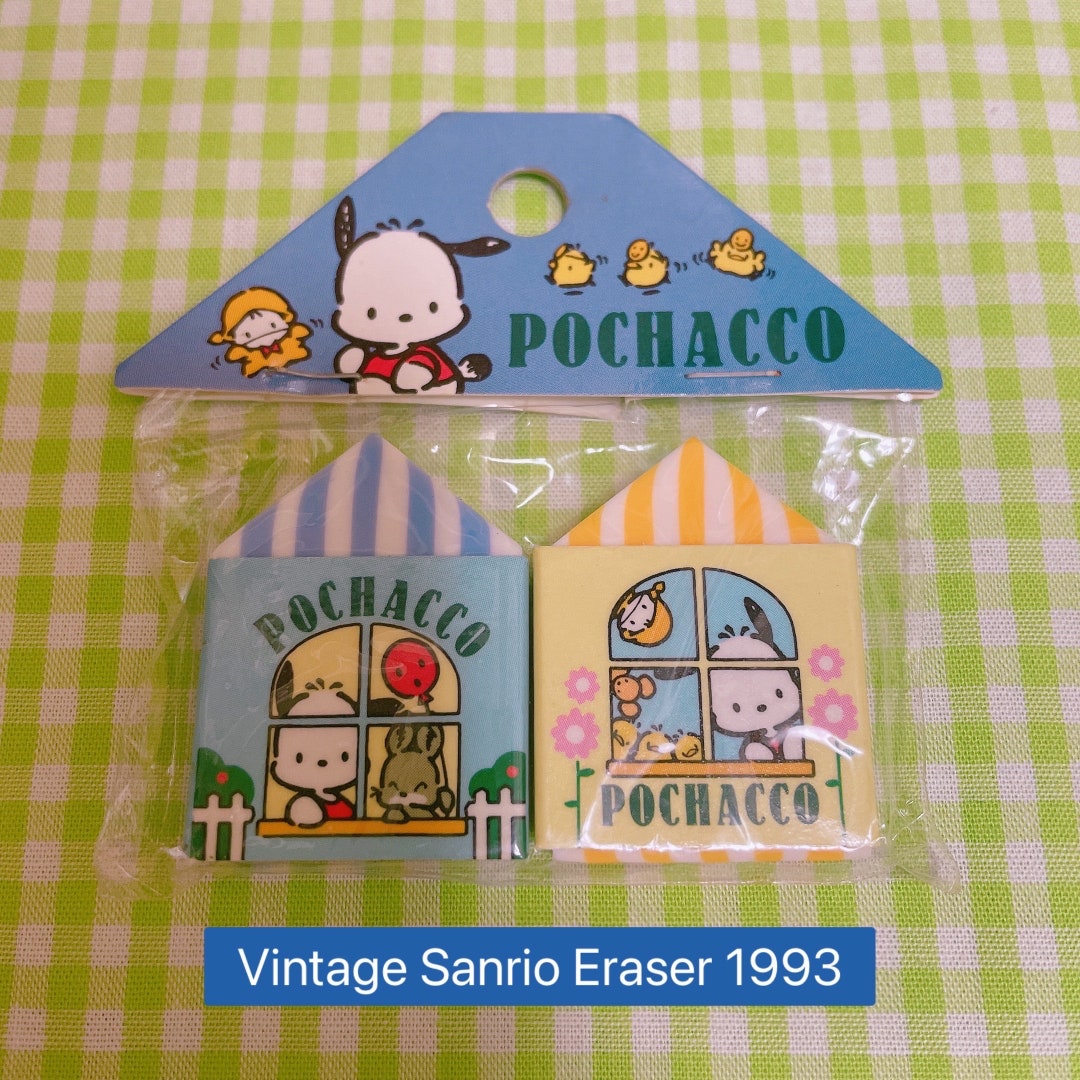 Vintage Pochacco House Eraser Set '90s Retro Eraser Vintage Sanrio ...