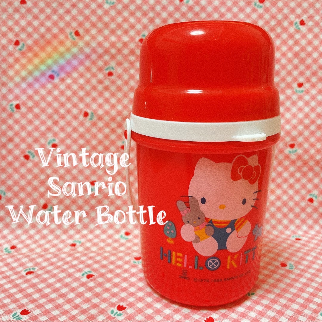 Vintage Sanrio Hello Kitty Kids Water Bottle 1988 80s Old Hello Kitty ...