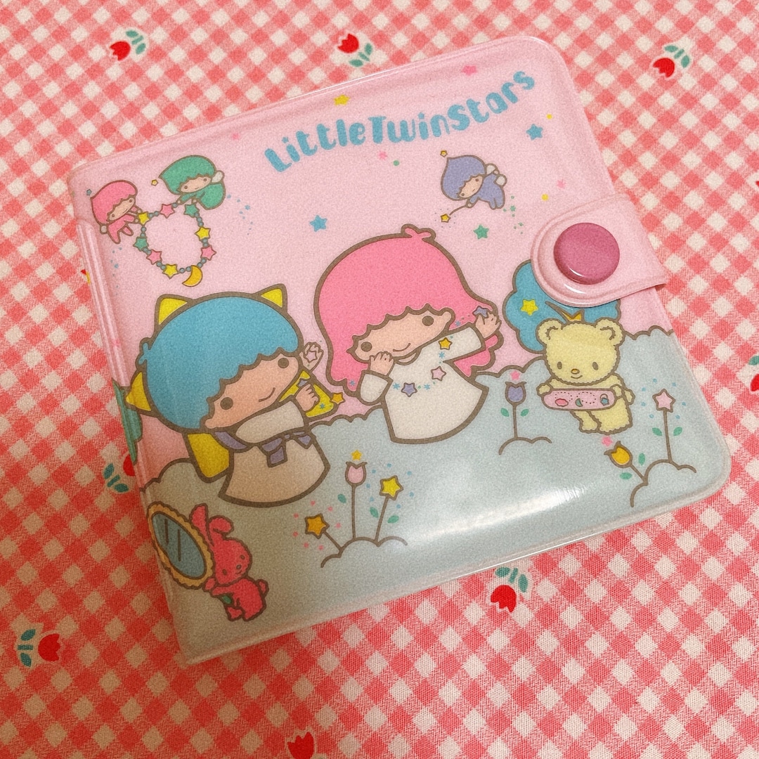 Vintage Little Twin Stars Pink Vinyl Wallet 1984 Old Sanrio Collectible ...