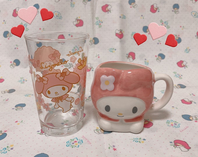 Cute My Melody Mini Glass Mini Mug Set Sanriocore Cute Glass Etsy