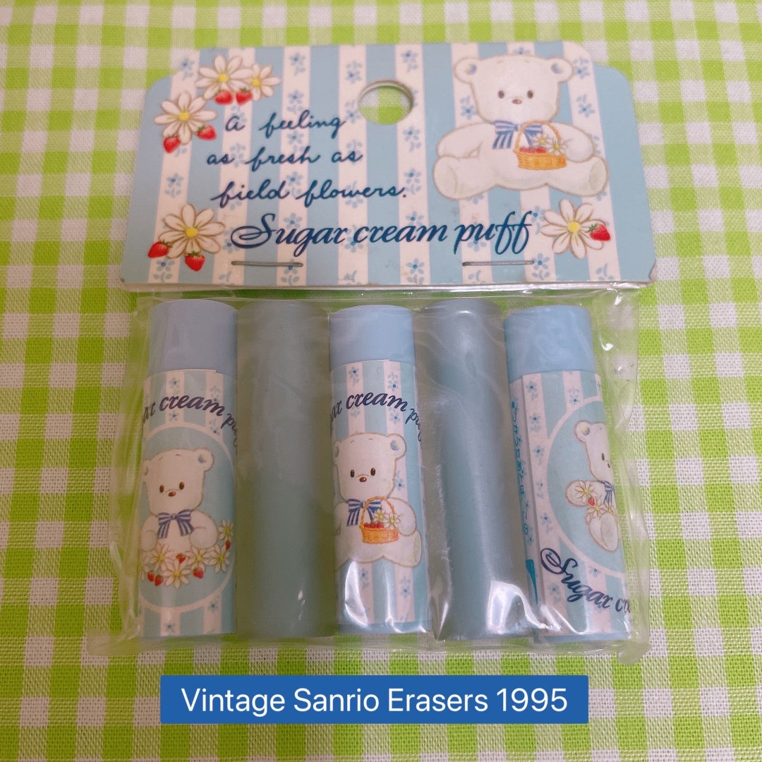 Vintage Sanrio Eraser Sugar Cream Puff Bear '90s | Rare Sanrio ...
