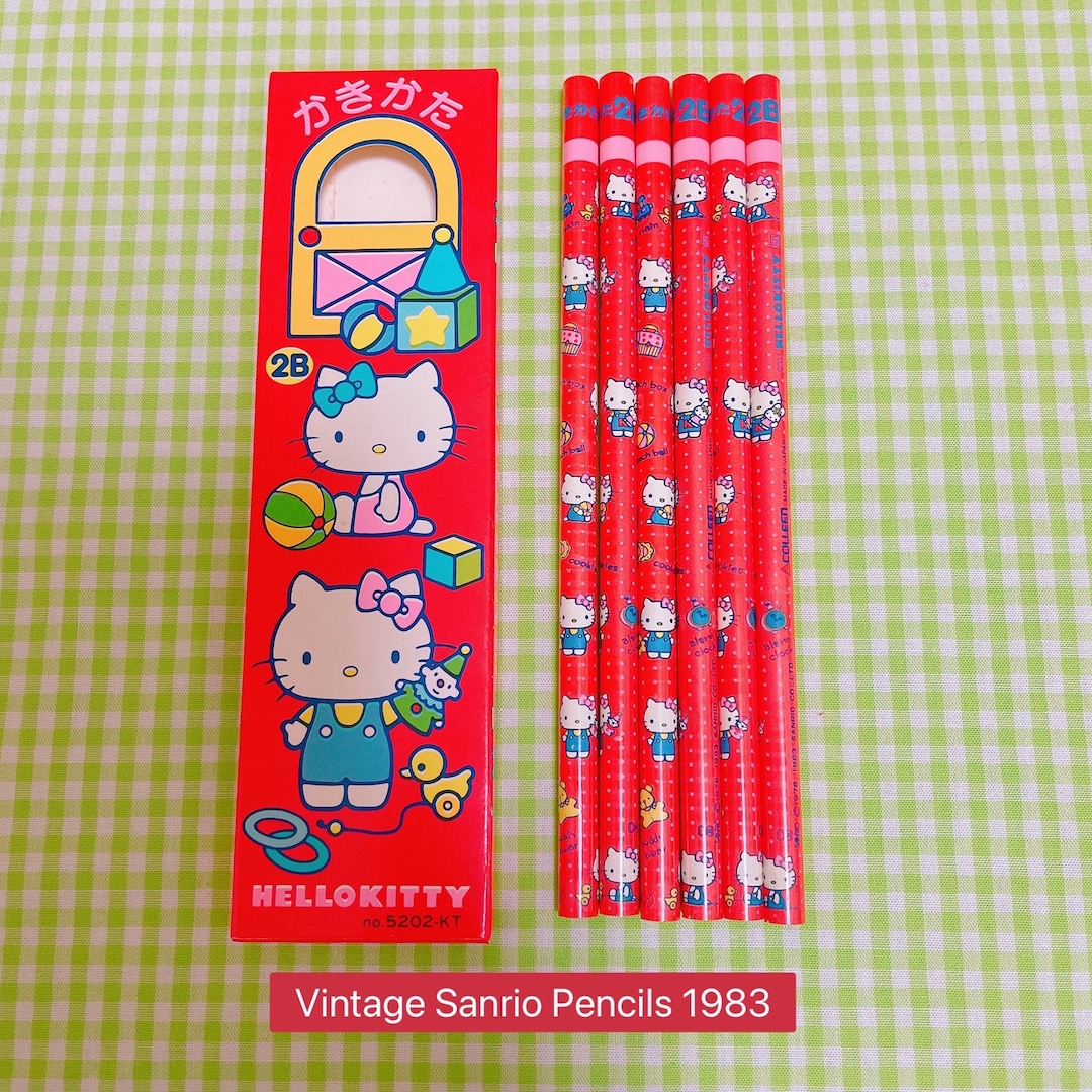 Vintage Sanrio Hello Kitty Pencil Set '80s Retro Pencil Set Sanrio ...