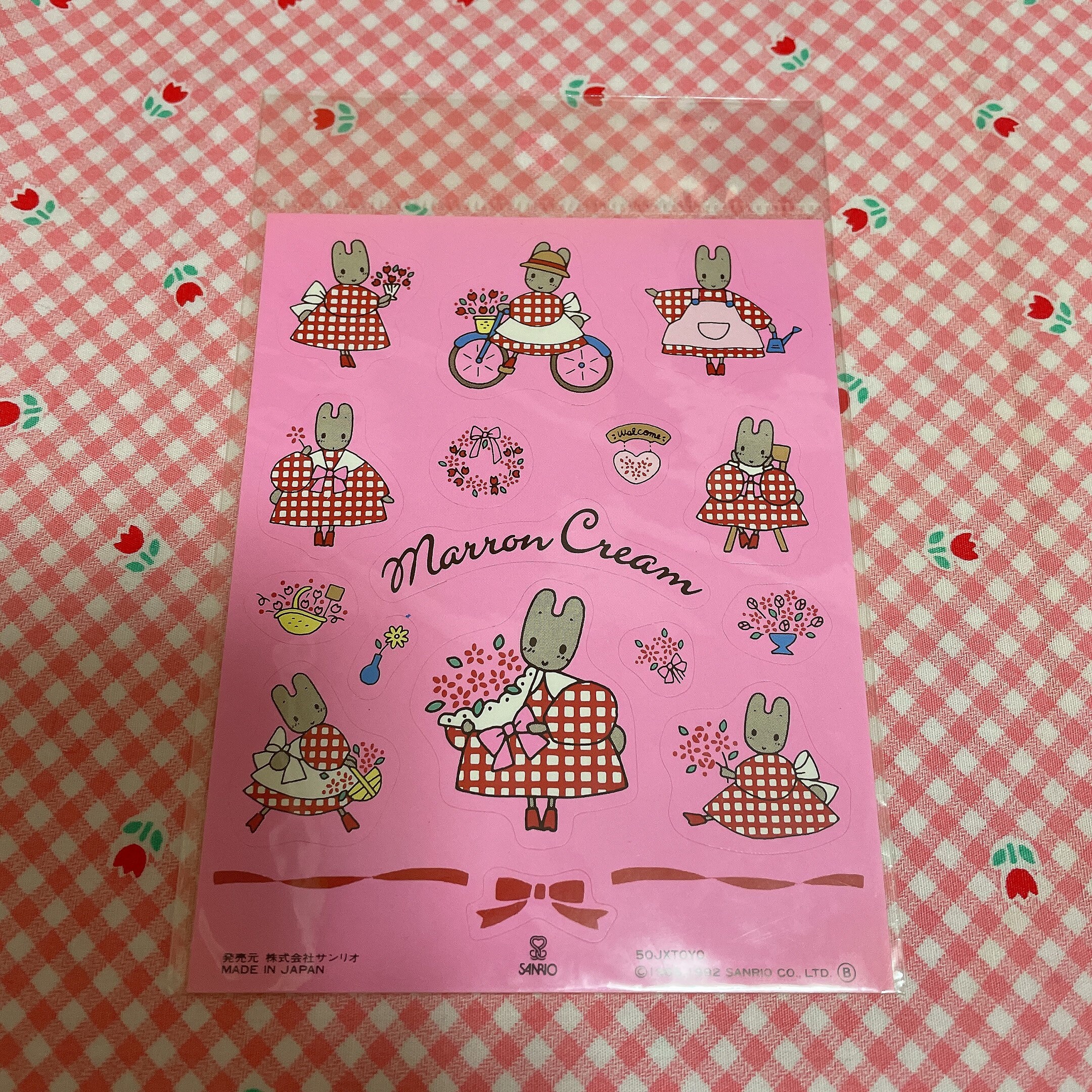 Vintage Marron Cream Sticker Sheet Sanrio 1992 - Etsy