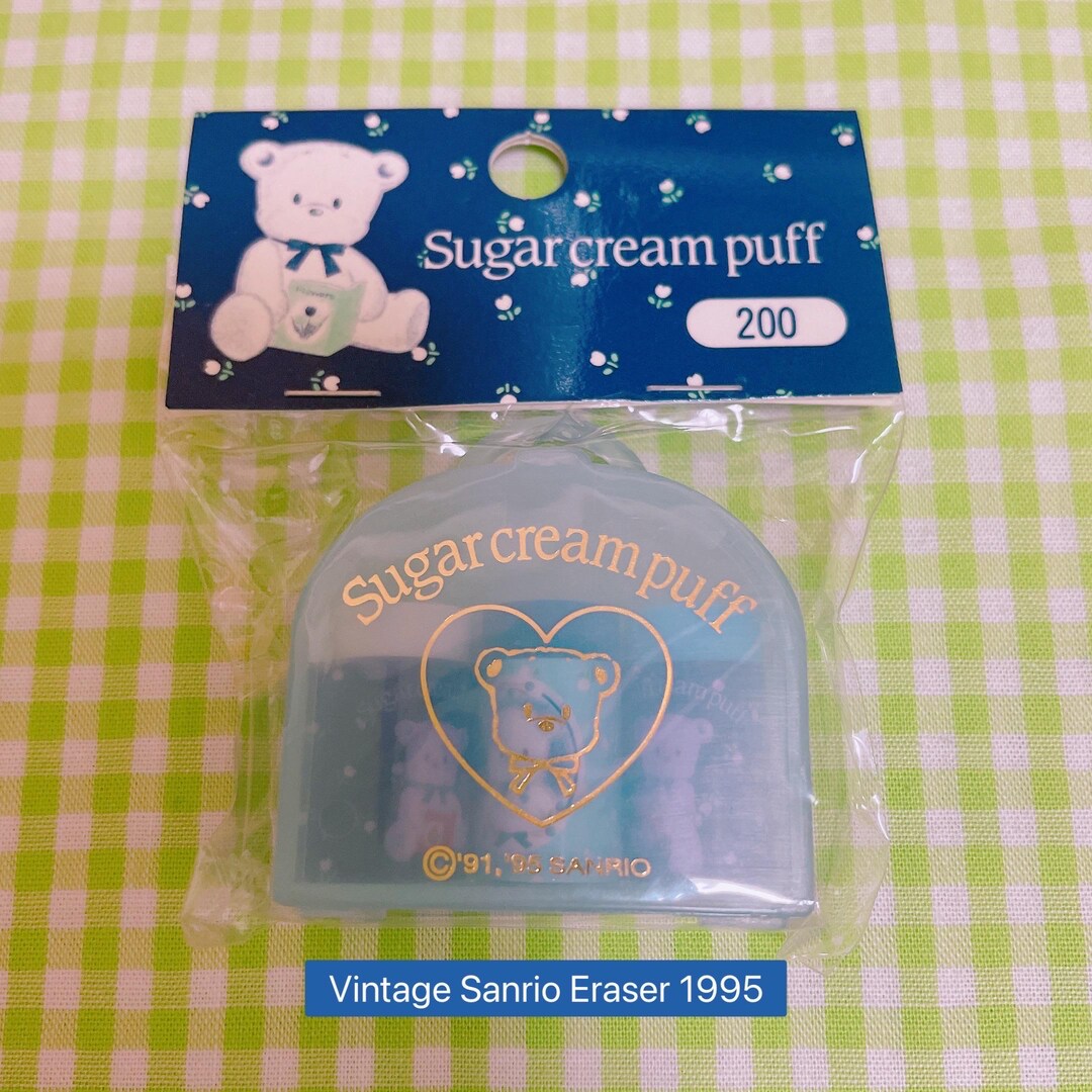 Vintage Sanrio Eraser Sugar Cream Puff Bear Rare Sanrio Character ...