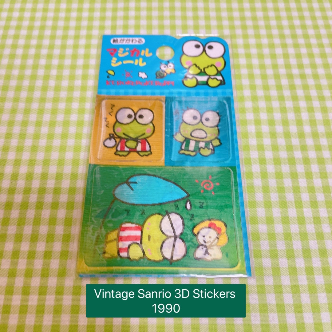 Vintage Sanrio Keroppi Sticker Sheet Sanrio Characters Kerokero Keroppi ...