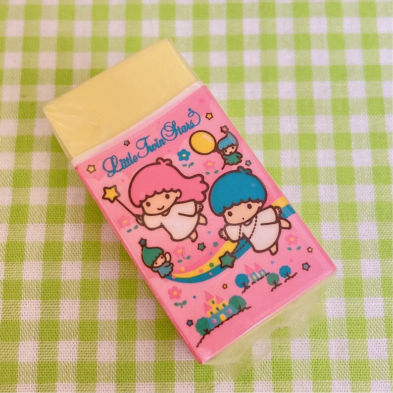 Vintage Sanrio Little Twin Stars Eraser '90s Sanrio Kiki and Lala ...