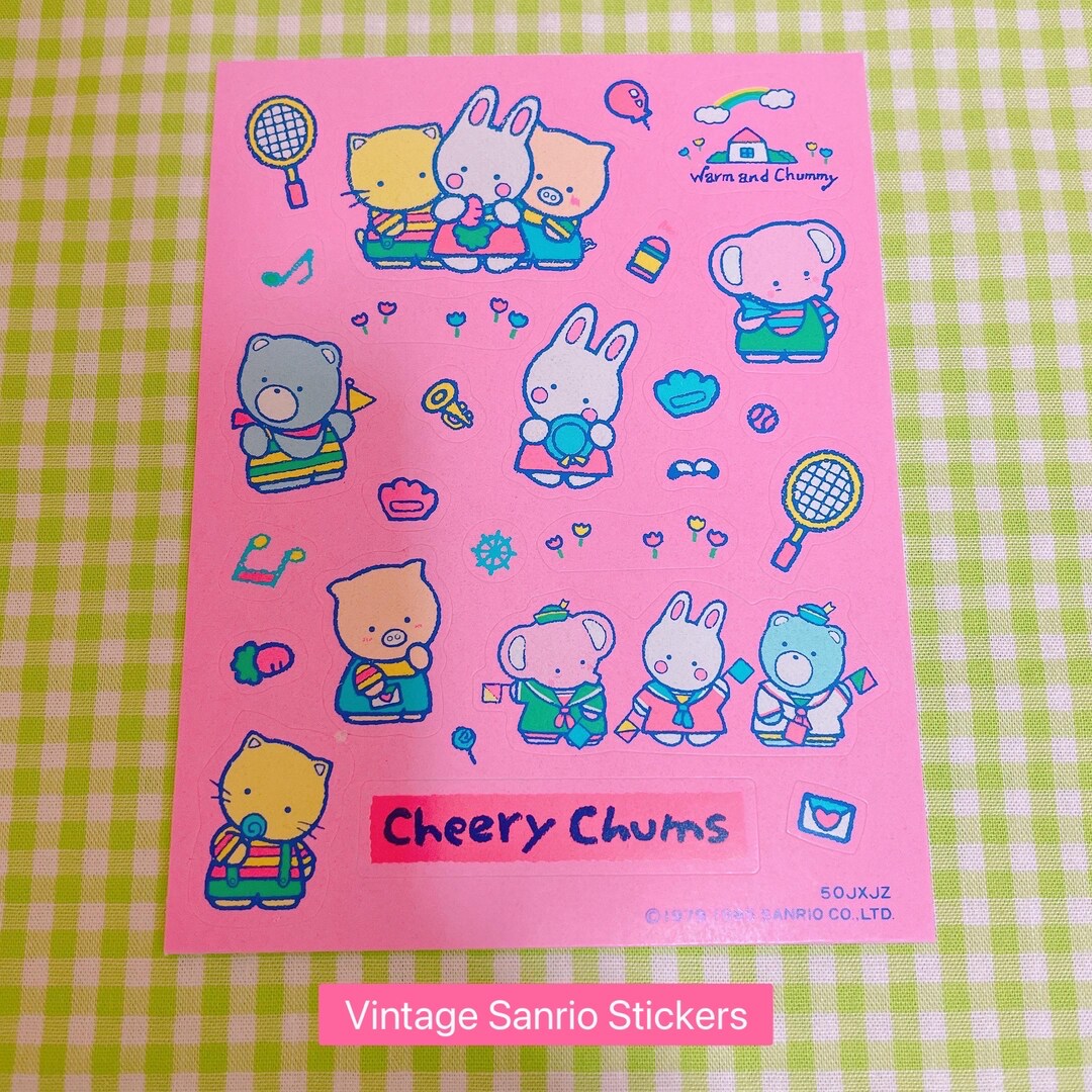 Vintage Sanrio Cheery Chums Sticker Sheet '80s | Sanrio Character ...