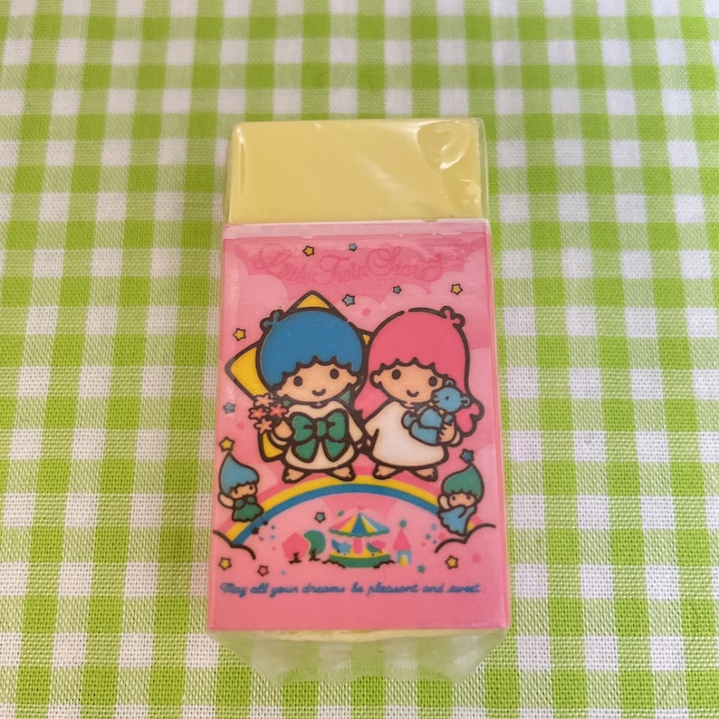 Vintage Sanrio Little Twin Stars Eraser '90s Sanrio Kiki and Lala ...