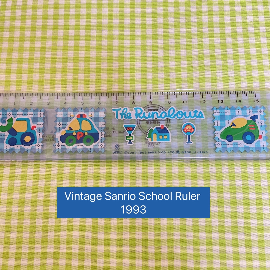 Vintage Sanrio Runabouts School Ruler '90s Vehicle Sanrio Car Character ...