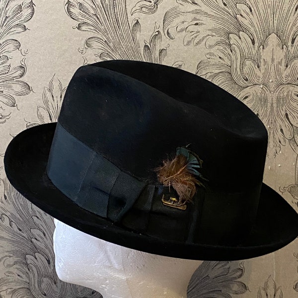 Black Fedora Hat - Etsy