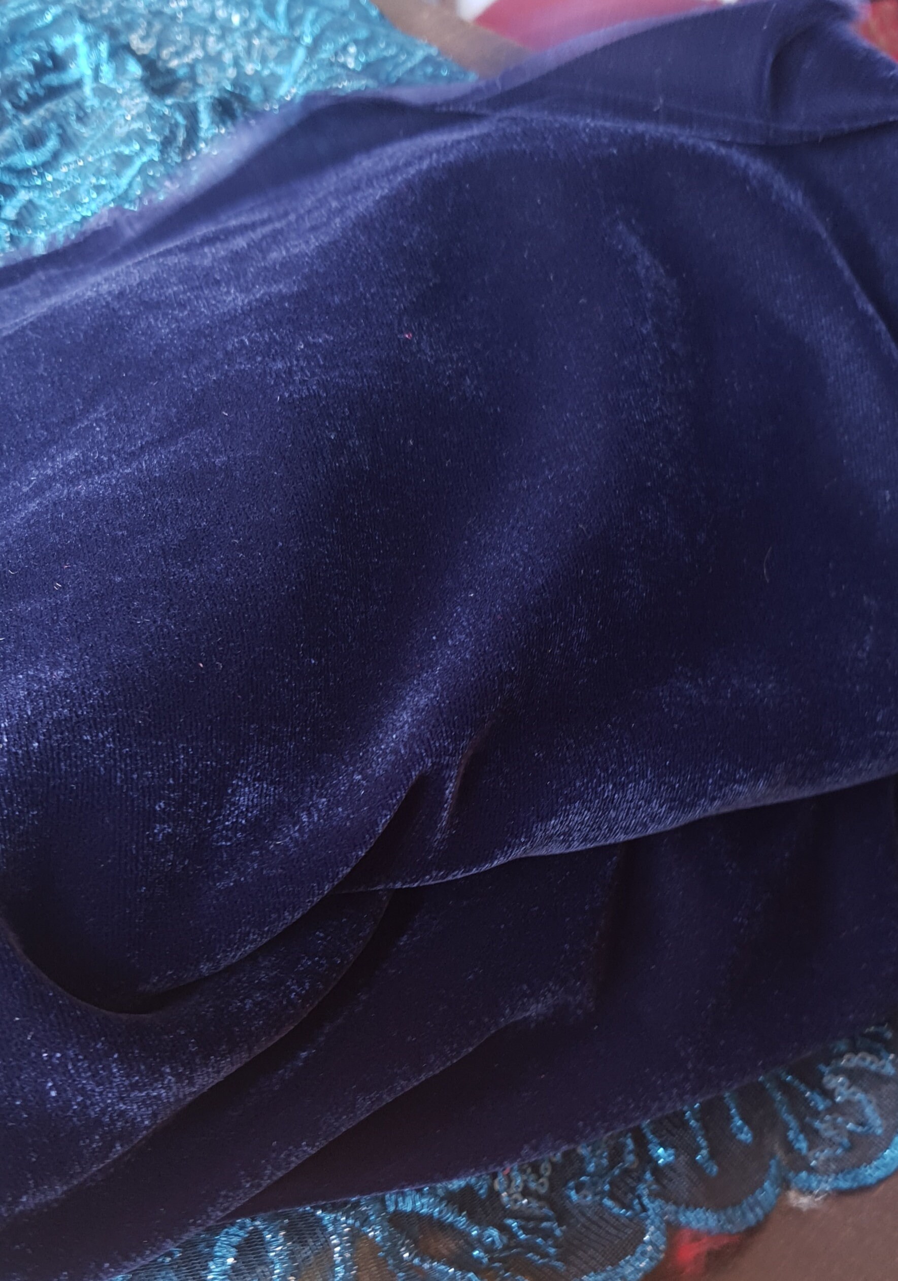 Made to Order Indian Velvet Deep Navy Blue Saree Lehenga - Etsy