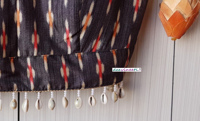 Made to Order Indian Grey Ikkat Print Khadi Silk Saree Lehenga - Etsy