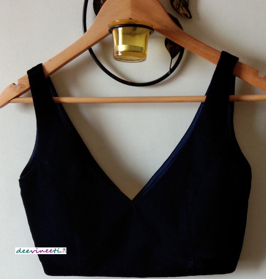 Made to Order Indian Velvet Deep Navy Blue Saree Lehenga - Etsy