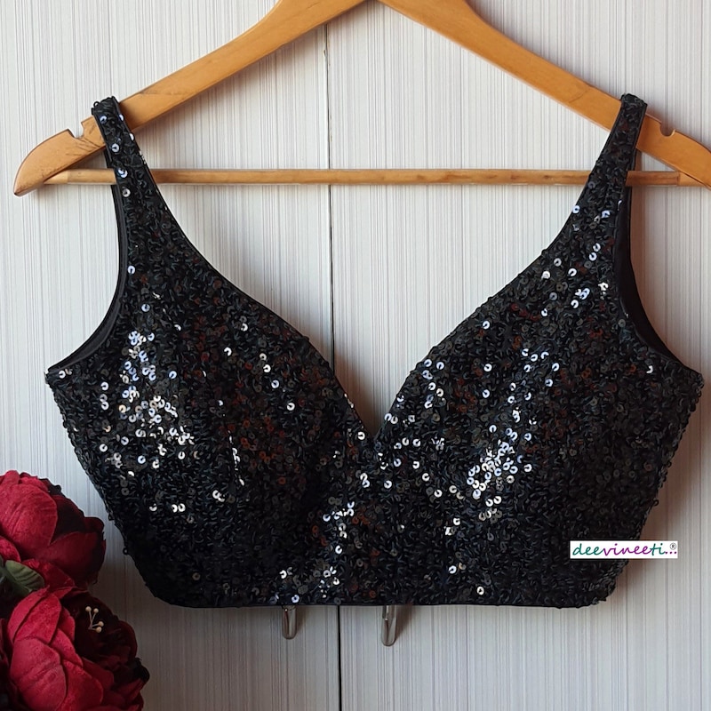 Black Contemporary Saree - Etsy