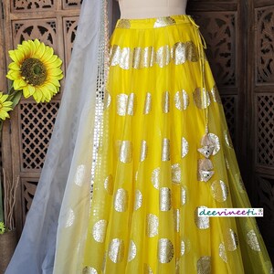 Made to Order Indian Designer Yellow Organza Lehenga Choli for - Etsy
