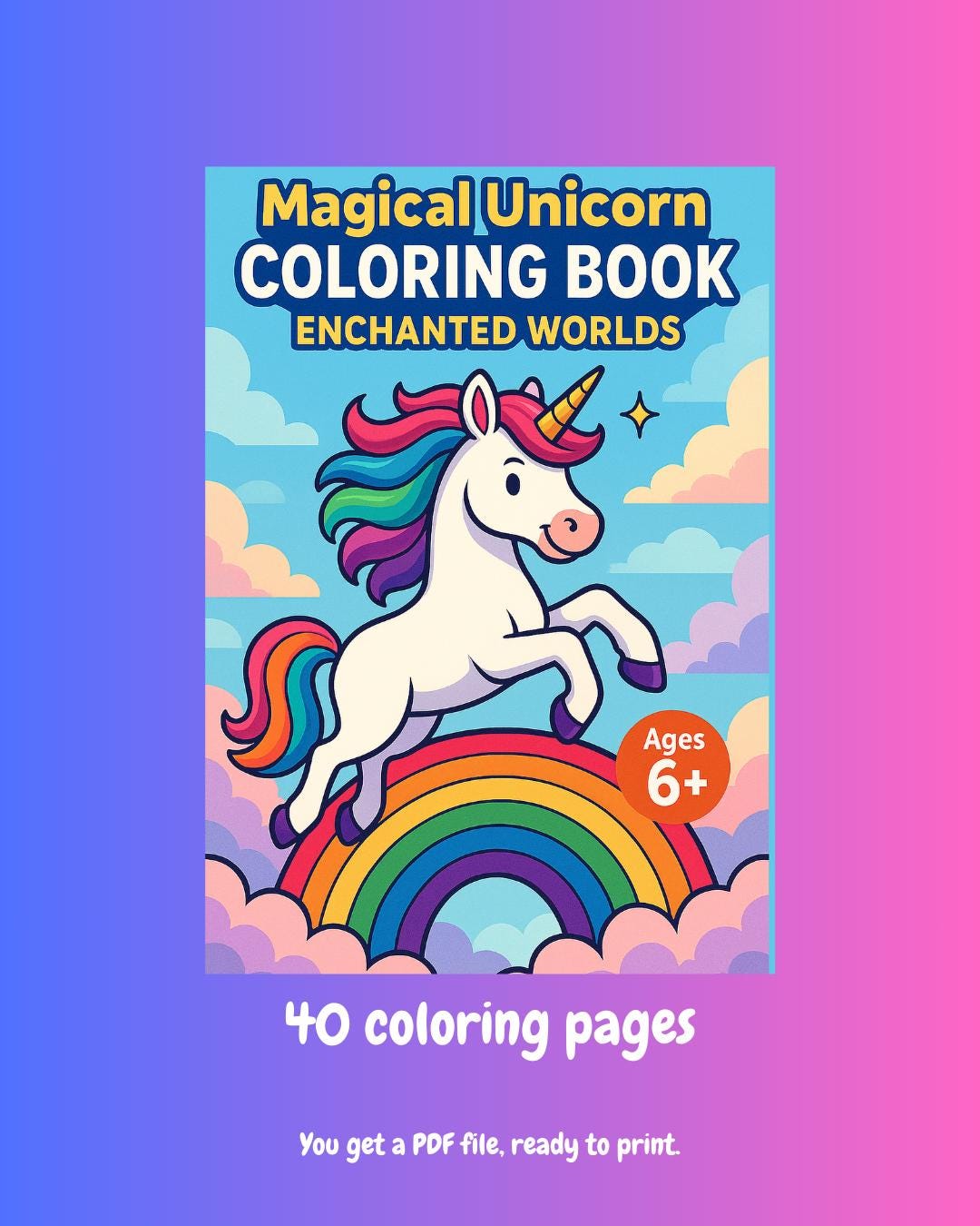 40 Magical Unicorn Coloring Pages for School Kids | Printable PDF Kids ...