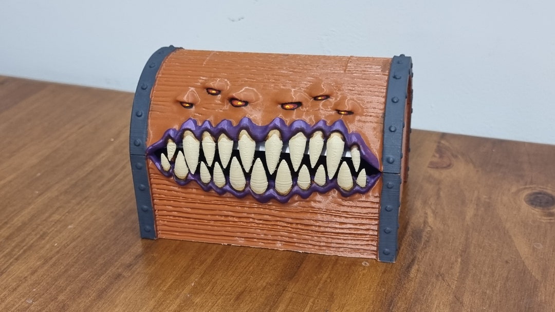 Mimic Dice Chest D&D Gift Box Tower Mini Holder Character Sheet Pencil ...