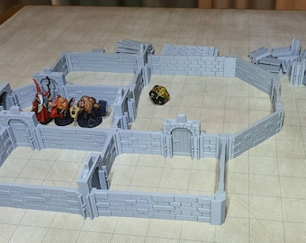Modular Dnd Dungeon Tiles Dungeons & Dragons Terrain - Etsy