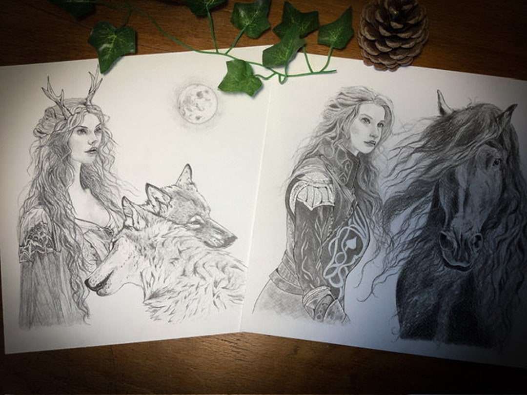 Original Graphite Illustrations - Etsy