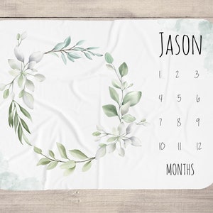 Foliage Milestone Blanket Milestone Mat for Boys Baby Boy - Etsy UK