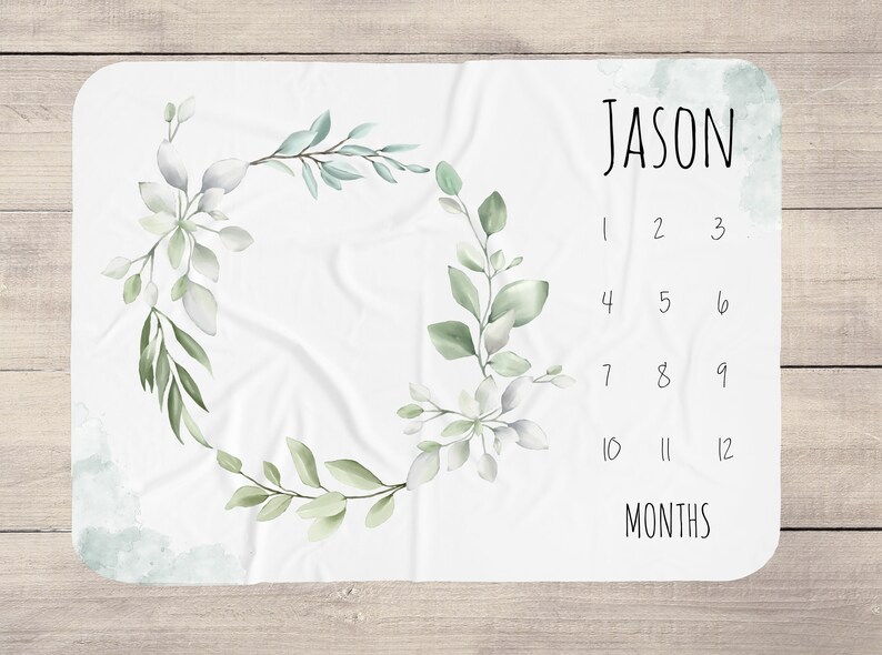 Foliage Milestone Blanket Milestone Mat for Boys Baby Boy - Etsy UK
