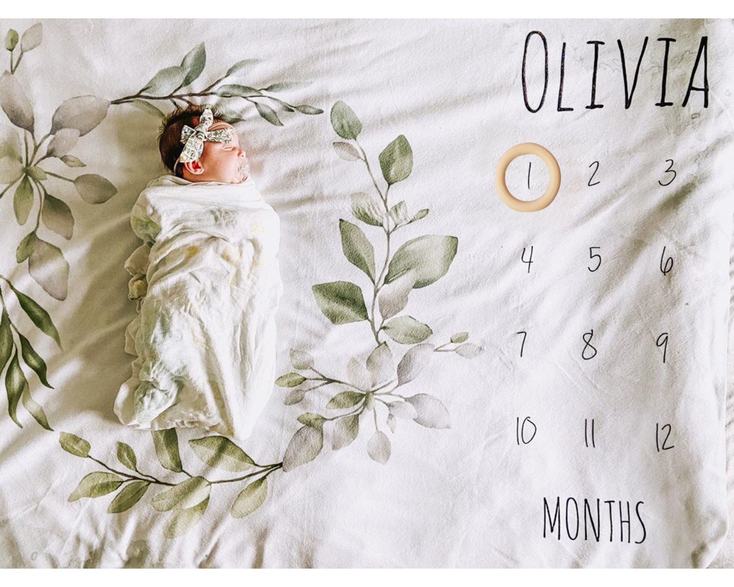 Foliage Milestone Blanket Milestone Mat for Boys Baby Boy | Etsy