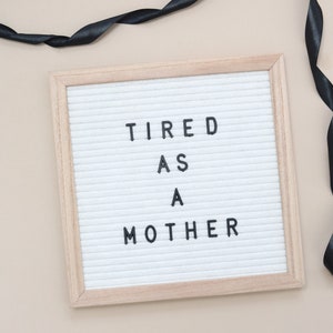 Black Felt Letter Board - Square Wood Message Board for Boy Nursery ...