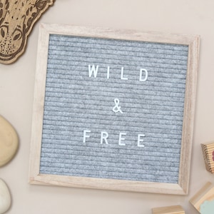 Light Grey Square Letter Board - Wall Decor for New Home Baby ...