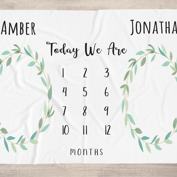 Personalized Milestone Blanket - Etsy